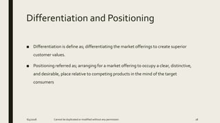 SEGMENTATION, TARGETING AND POSITIONING | PPSX | Marketing and ...