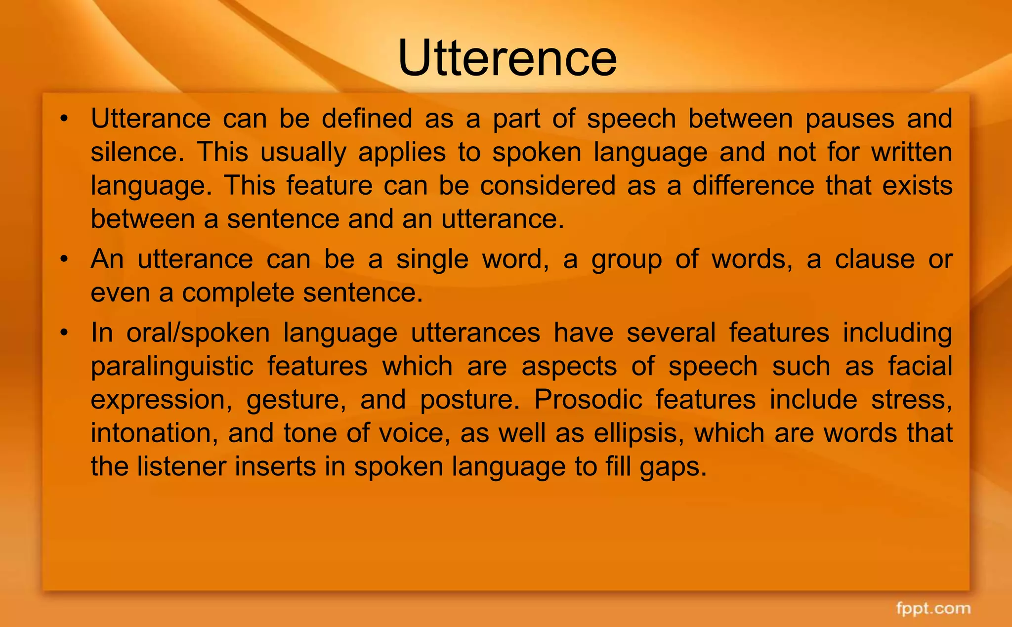 Sentence, Utterence and Proposition | PPT