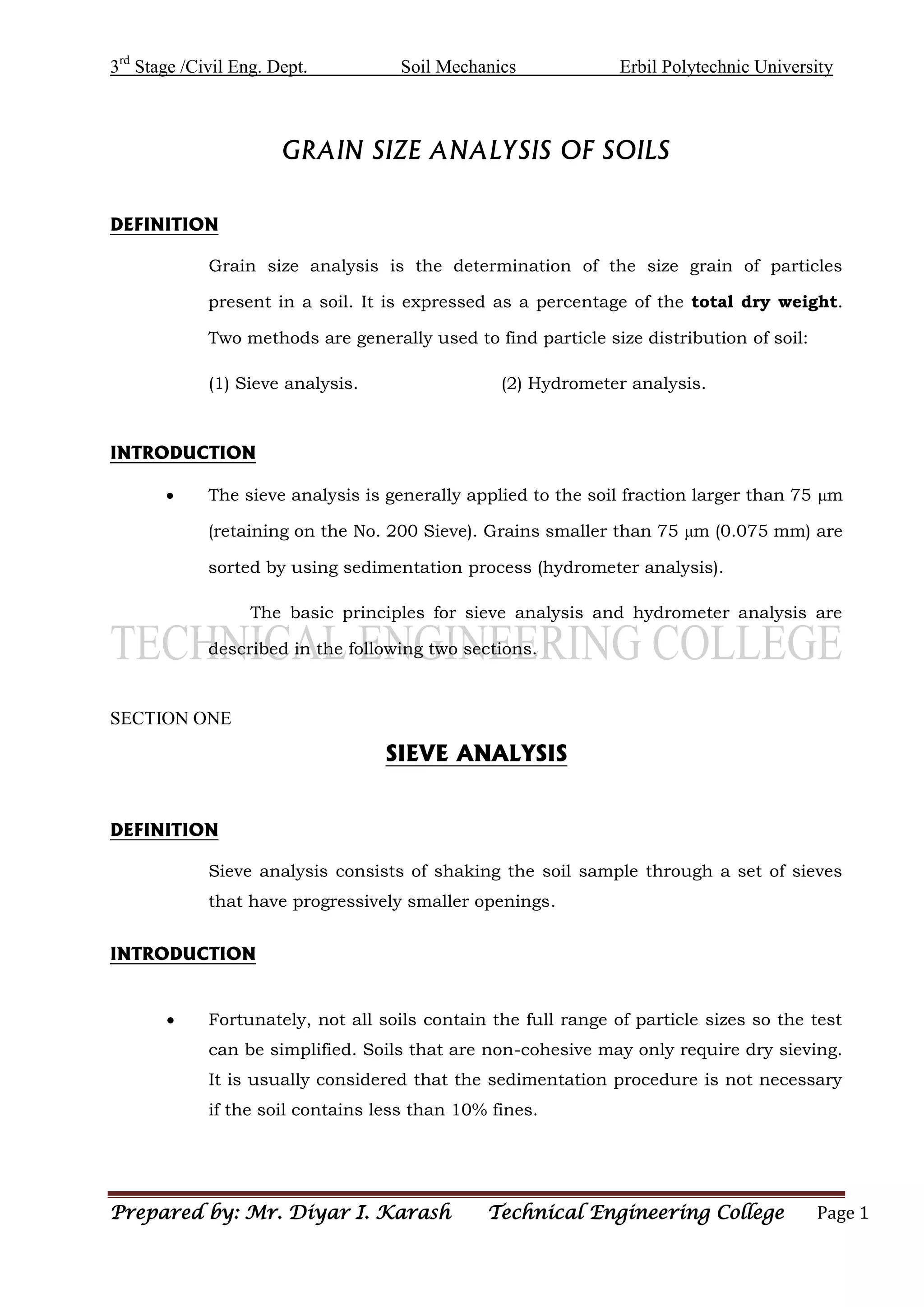Sieve Analysis | PDF