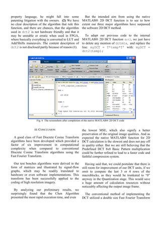 4 - Simulation and analysis of different DCT techniques on MATLAB (presented in a Malaysian ...