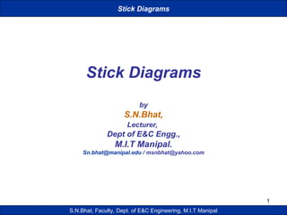 Lecture Slide_SNBhat_Stick diagrams and Layout | PPT