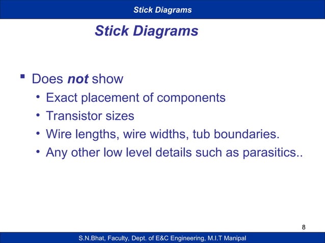 Lecture Slide_SNBhat_Stick diagrams and Layout | PPT