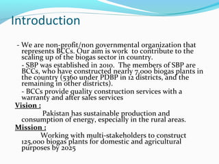 Islamabad | Oct-15 | Society for Biogas Promotion (SBP) | PPT