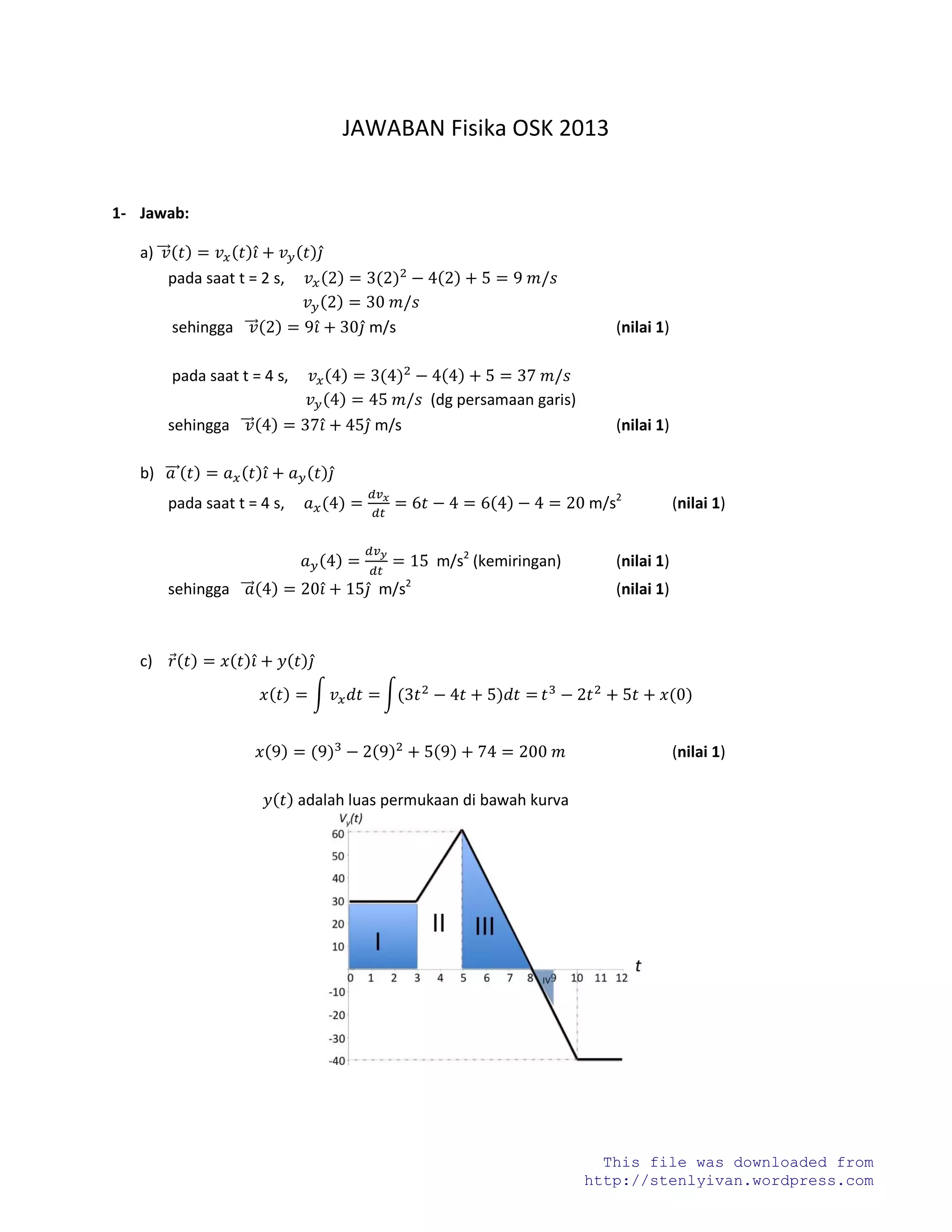 4 solusi-osk-fisika-2013(1) | PDF
