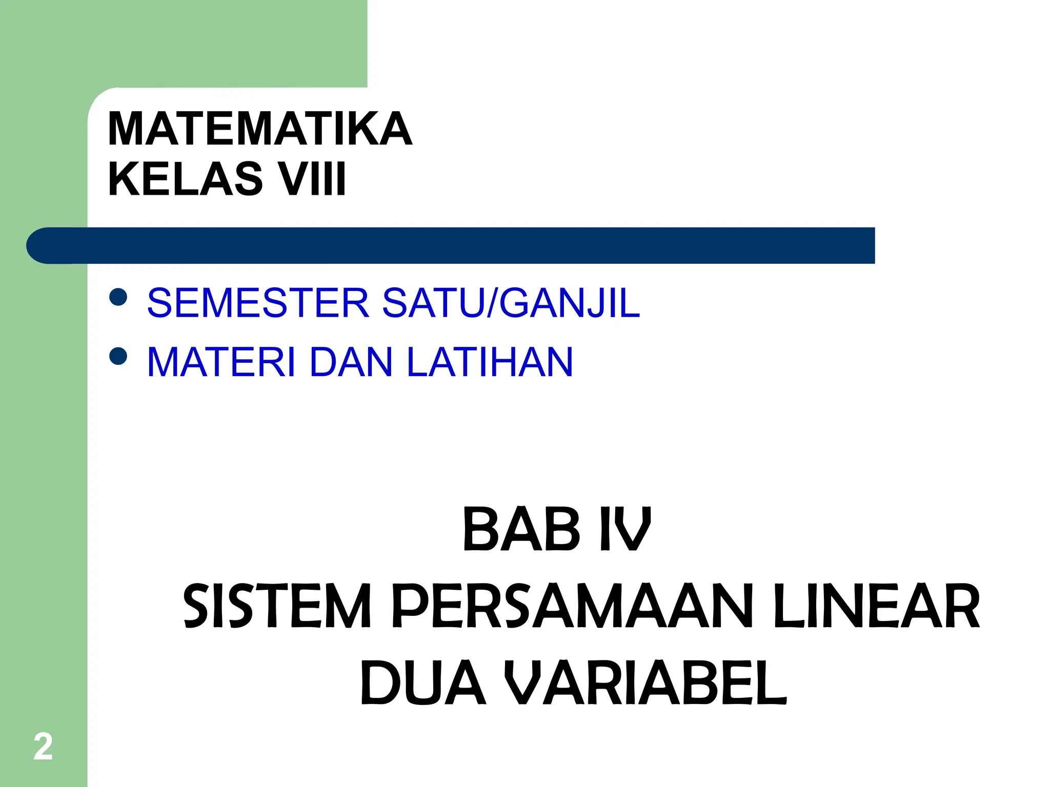sistem persamaan linear dua variabel atau spldv | PPT