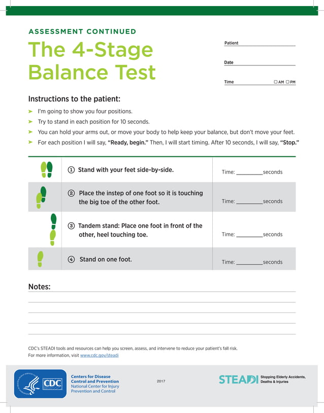 4 stage balance test