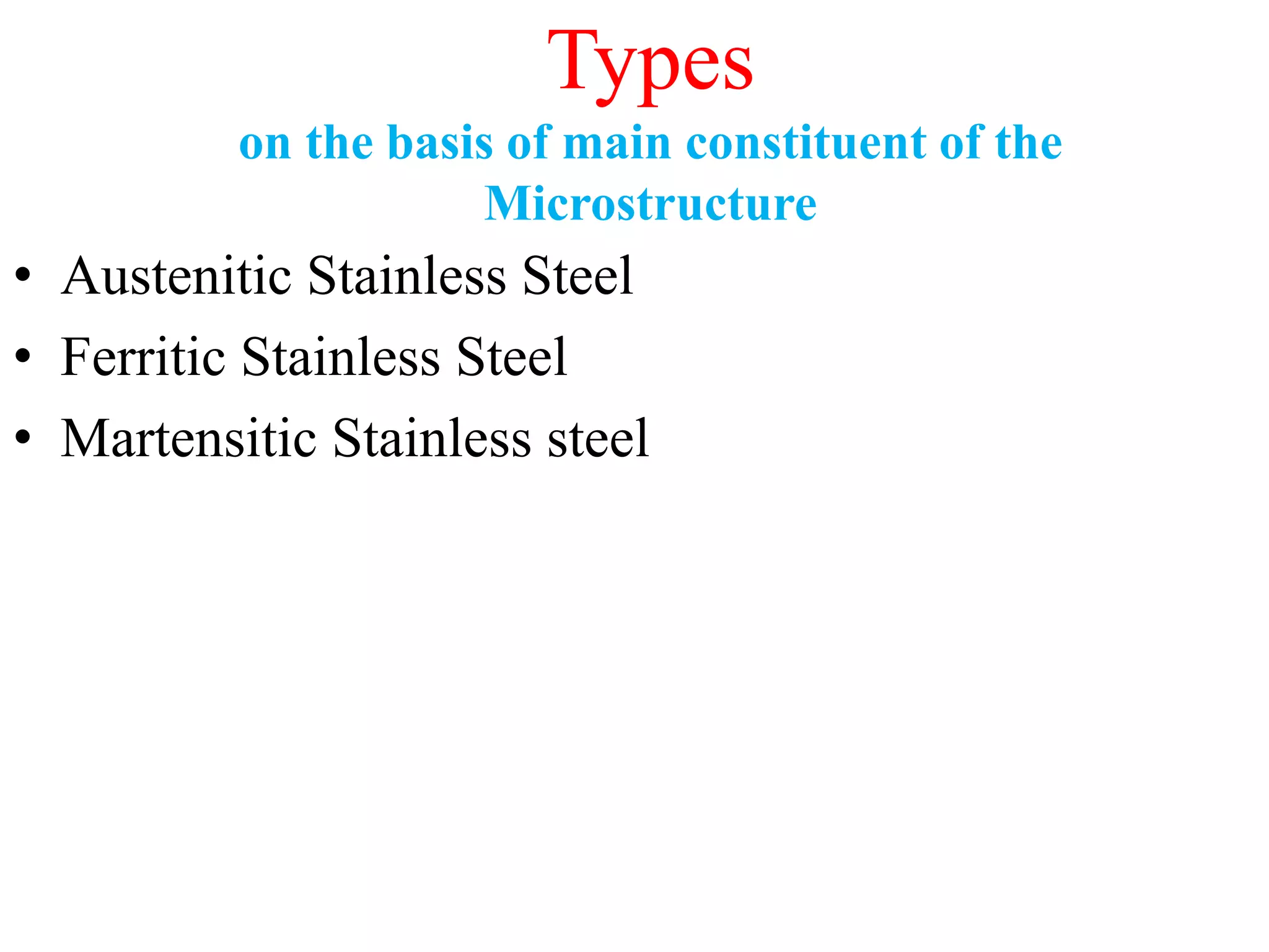 Stainless steel, tool steel | PPTX