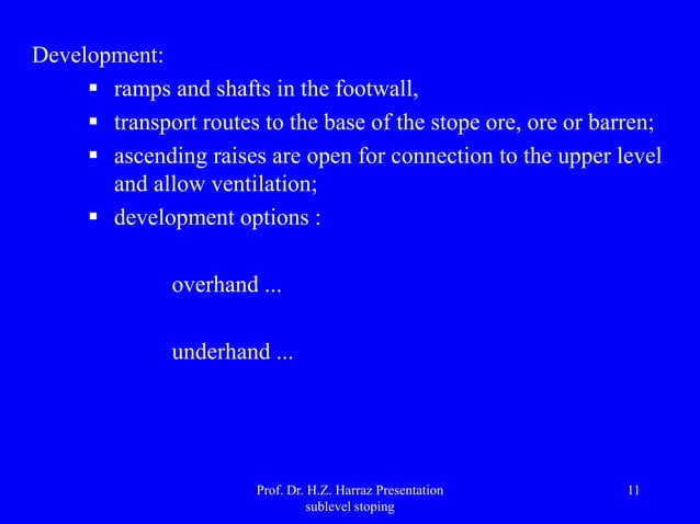 Sublevel stoping..Underground mining methods | PDF | Geology | Science