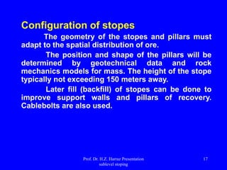 Sublevel stoping..Underground mining methods | PDF | Geology | Science