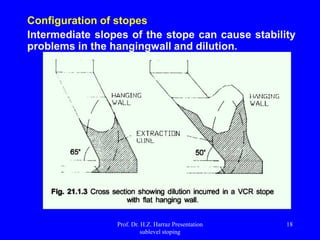 Sublevel stoping..Underground mining methods | PDF