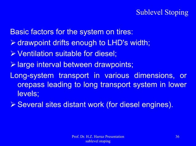 Sublevel stoping..Underground mining methods | PDF | Geology | Science