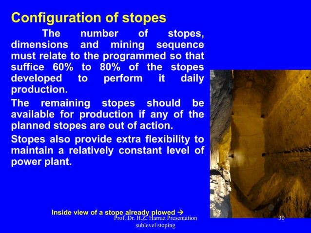 Sublevel stoping..Underground mining methods | PPT