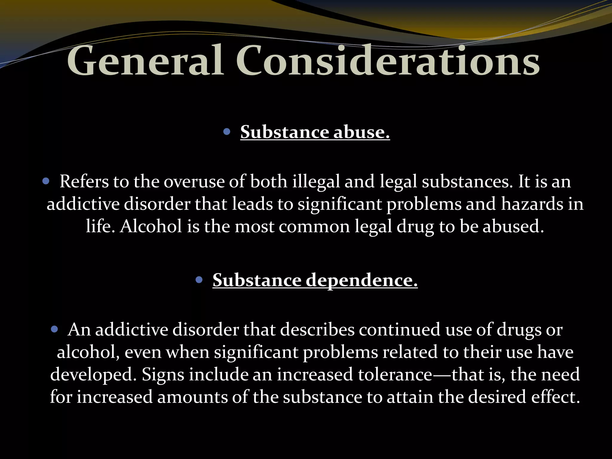 Substance Abuse Disorders | PPTX