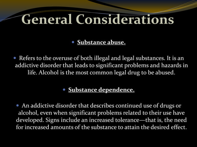 Substance Abuse Disorders | PPTX
