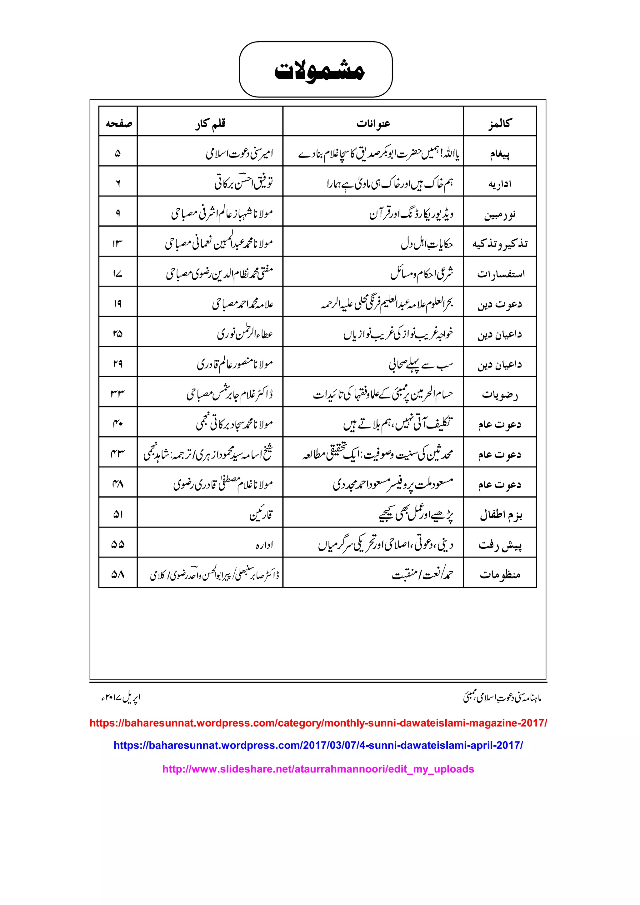 4 sunni dawateislami april 2017 | PDF