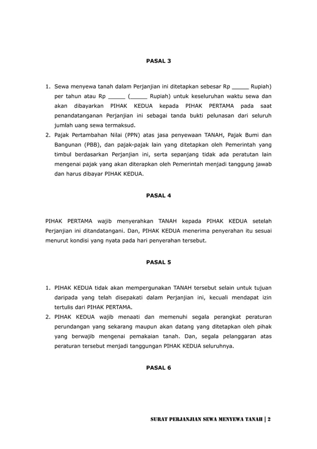4 suratperjanjiansewamenyewatanah-101021195758-phpapp02 | PDF