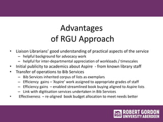 Reading Lists and Digitised Content at RGU: experiences and ...