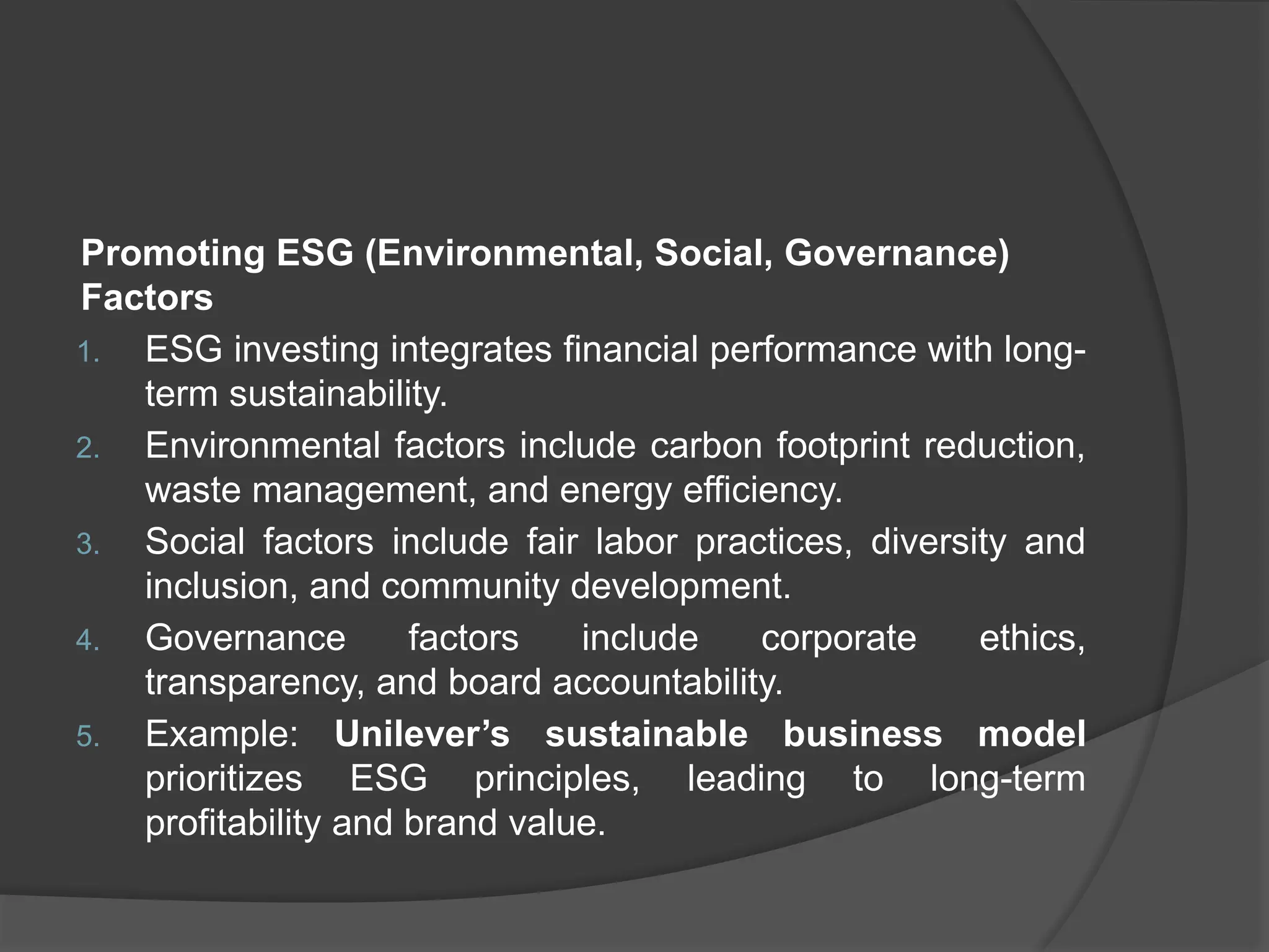 Sustainable Finance and ESG Criteria. financial economics | PPTX