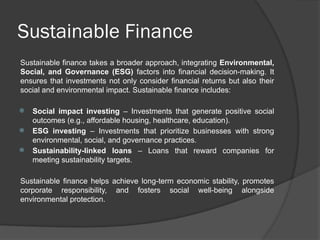 Sustainable Finance and ESG Criteria. financial economics | PPTX