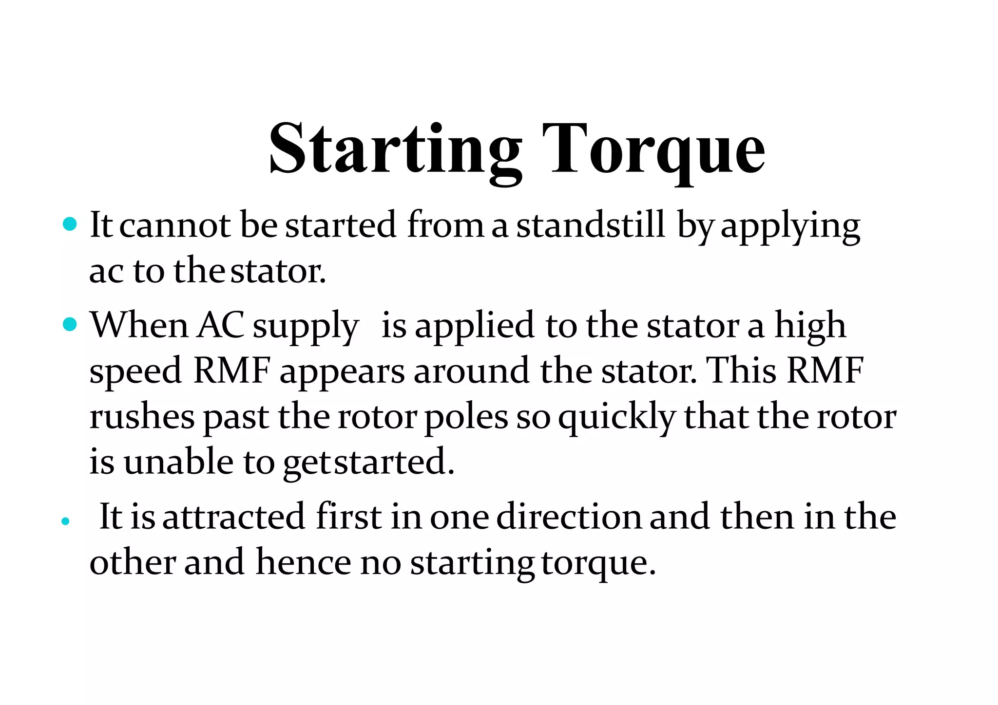 synchronous motor, Starting Torque, Types, Equivalent Circuit, Torque ...