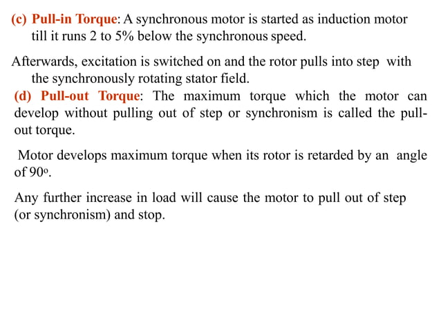 synchronous motor, Starting Torque, Types, Equivalent Circuit, Torque ...