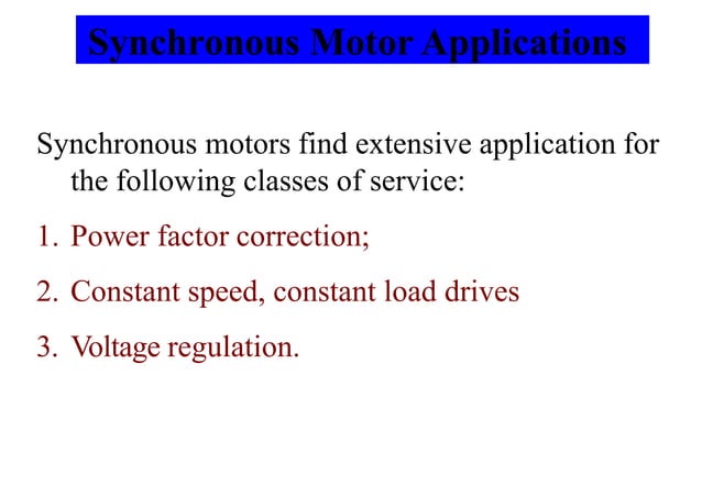 synchronous motor, Starting Torque, Types, Equivalent Circuit, Torque-speed characteristics ...