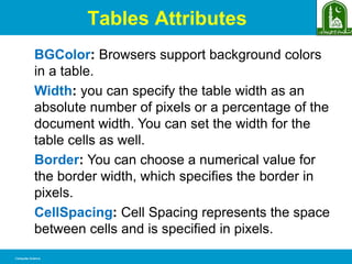 4-Tables in HTMLhtml tavle table in the html | PPT