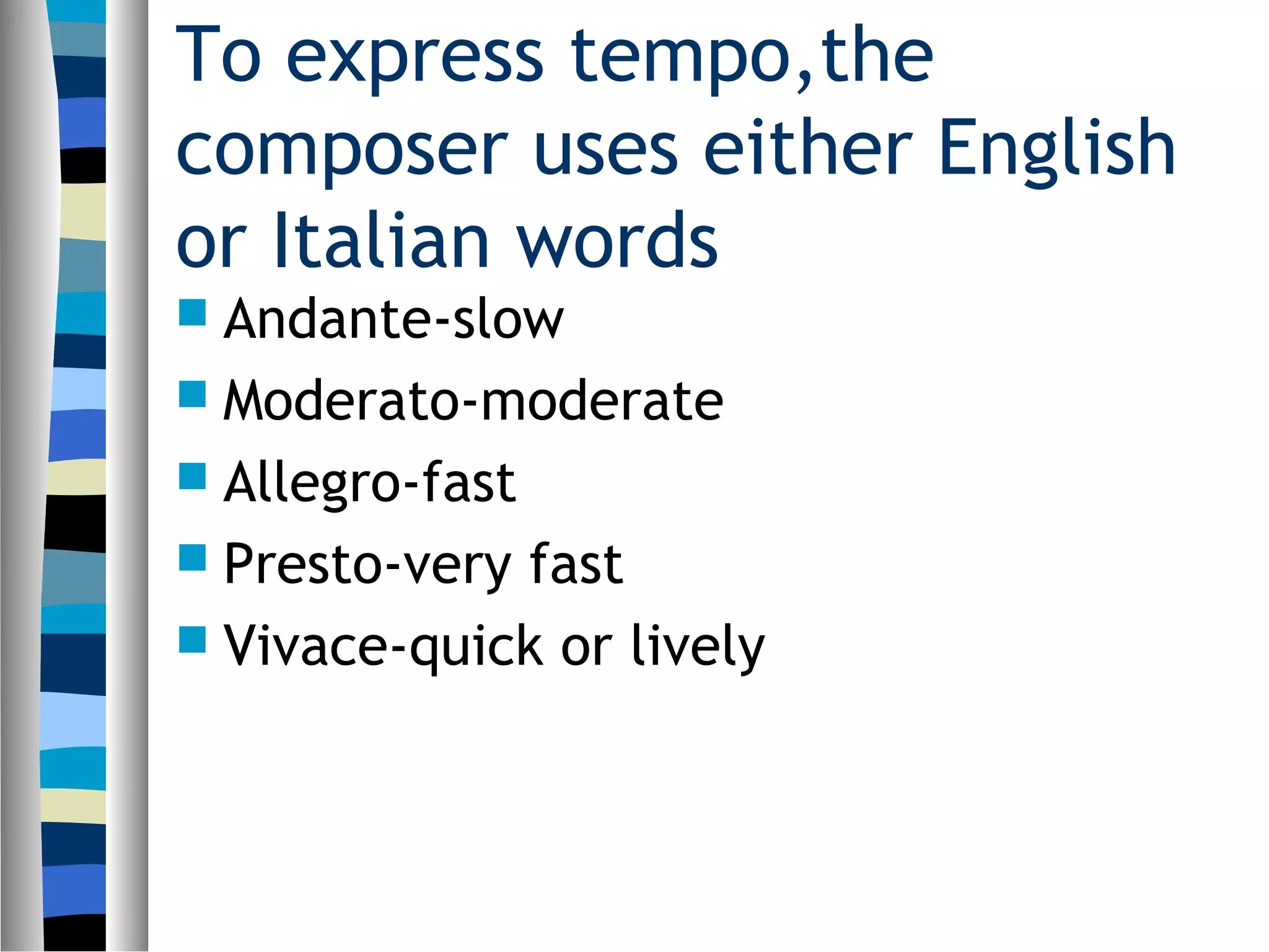 tempo and dynamics | PPT
