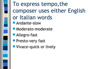tempo and dynamics | PPT