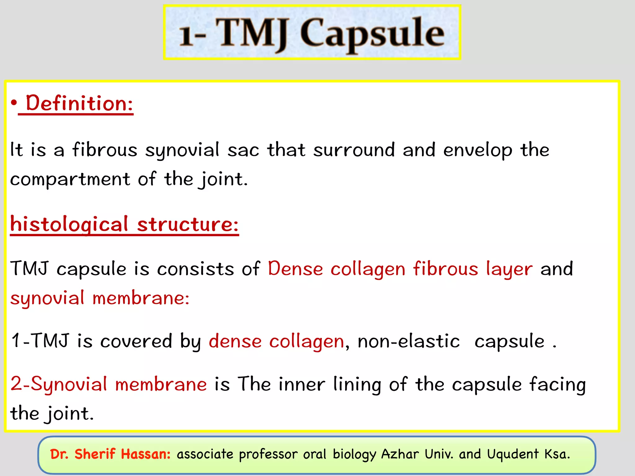 Temporomandibular joint dr sherif hassan oral biology Azhar Univ. and ...