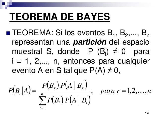 Probabilidad Teorema De Bayes Regla De Bayes Teorema De