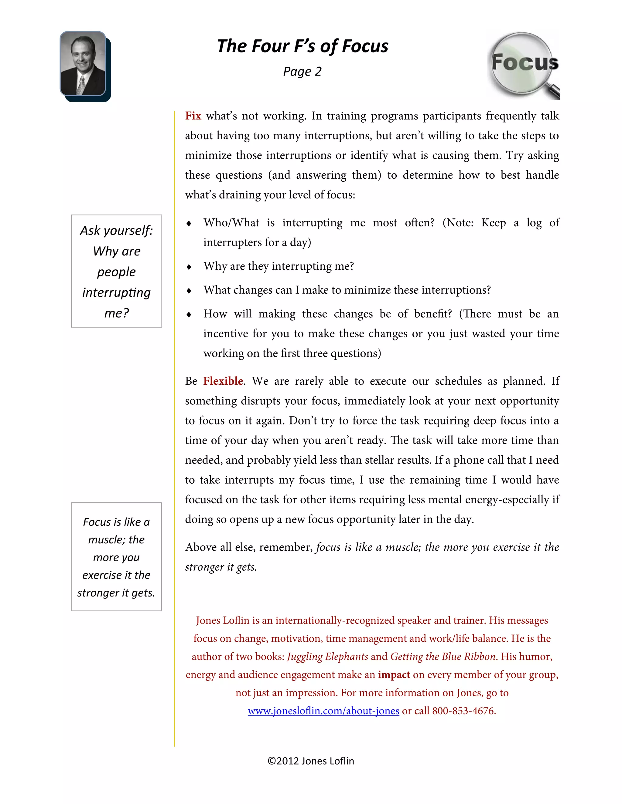 4 the four fs of focus by jones loflin | PDF