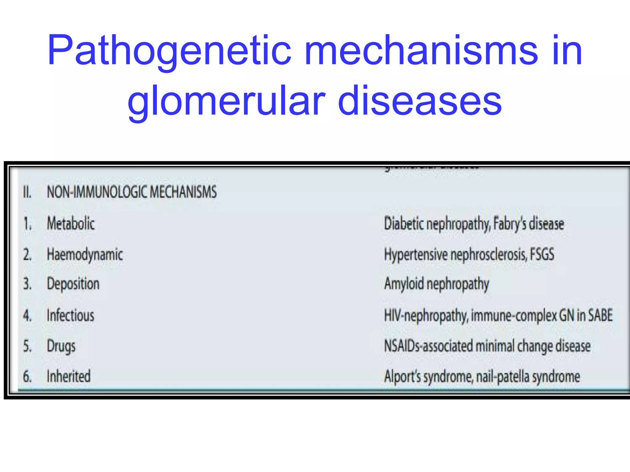 The KIDNEY - PATHOGENESIS OF GLOMERULAR DISEASES | PPTX