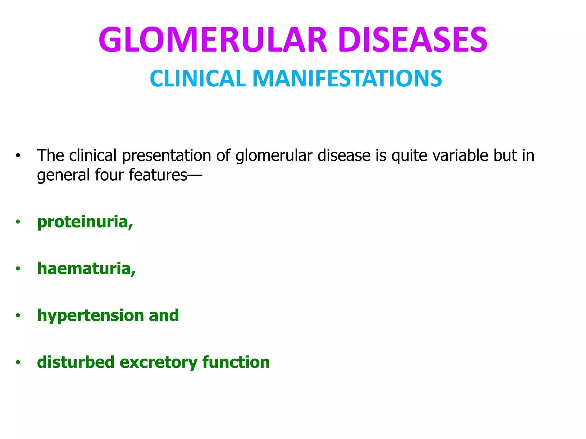 The KIDNEY - PATHOGENESIS OF GLOMERULAR DISEASES | PPTX