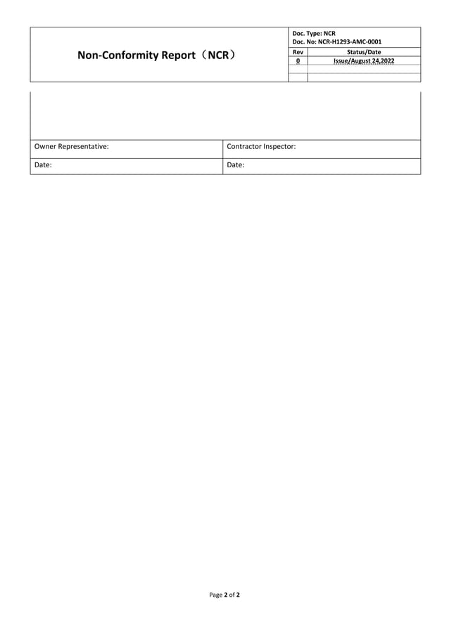 4- The NCR action and complete form.doc