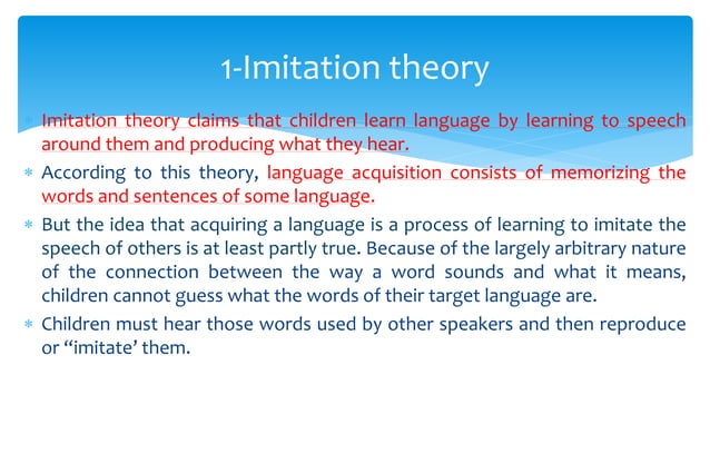 Theories of language acquisition | PPTX | Parenting Babies and Toddlers ...