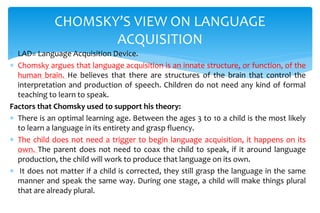 Theories of language acquisition | PPTX