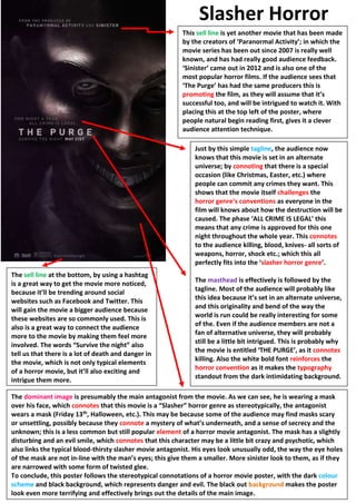 Horror Film Poster Analysis | PDF
