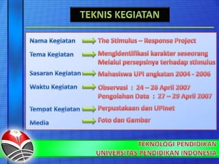 Presentasi The Stimulus Response Project | PDF