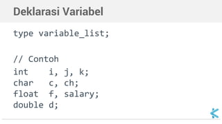 Pemrograman C++ - Tipe Data | PPT