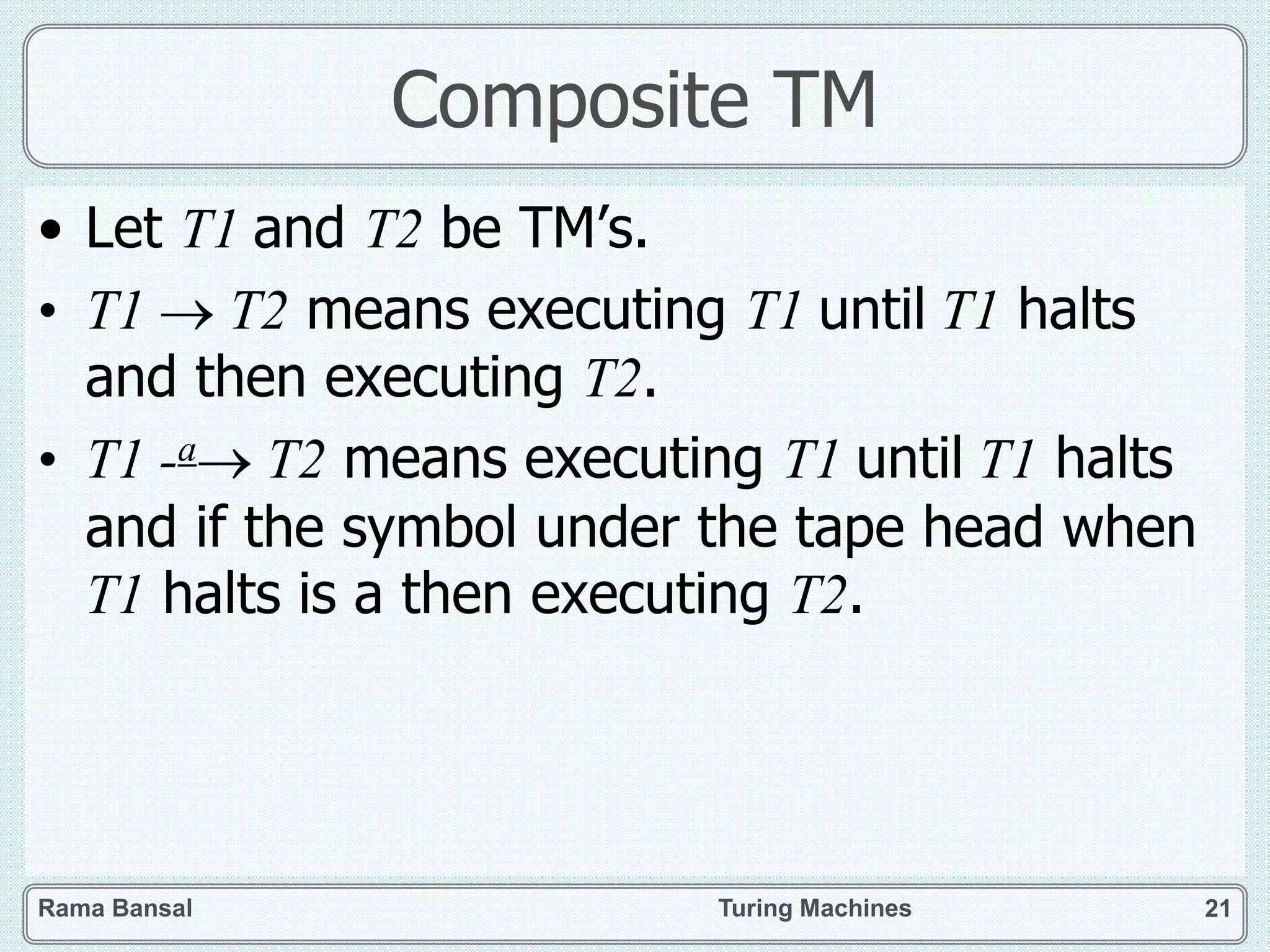 Turing Machines (TM) | PPT