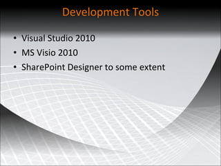 4 tools, sandboxed solutionds, web part development | PPT | Computing | Technology & Computing