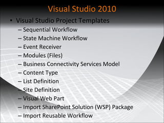 4 tools, sandboxed solutionds, web part development | PPT | Computing | Technology & Computing