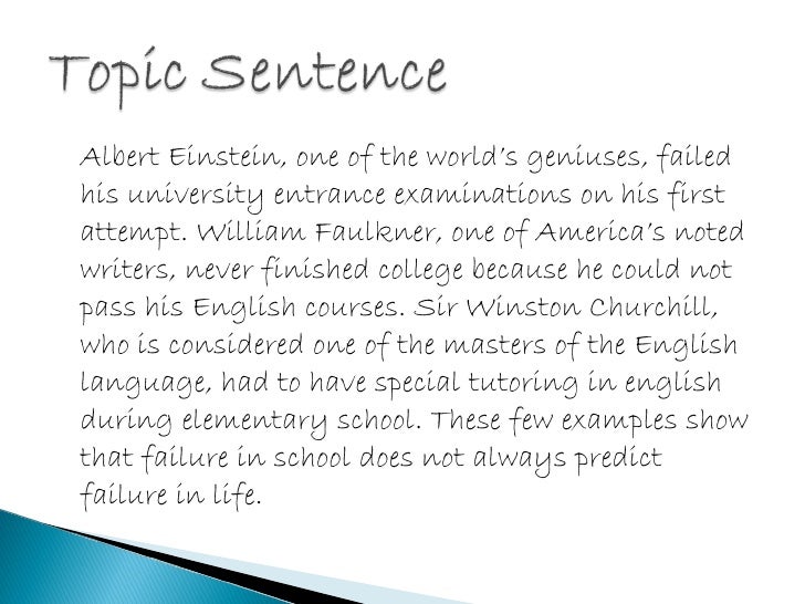 Topic Sentence topic-sentence