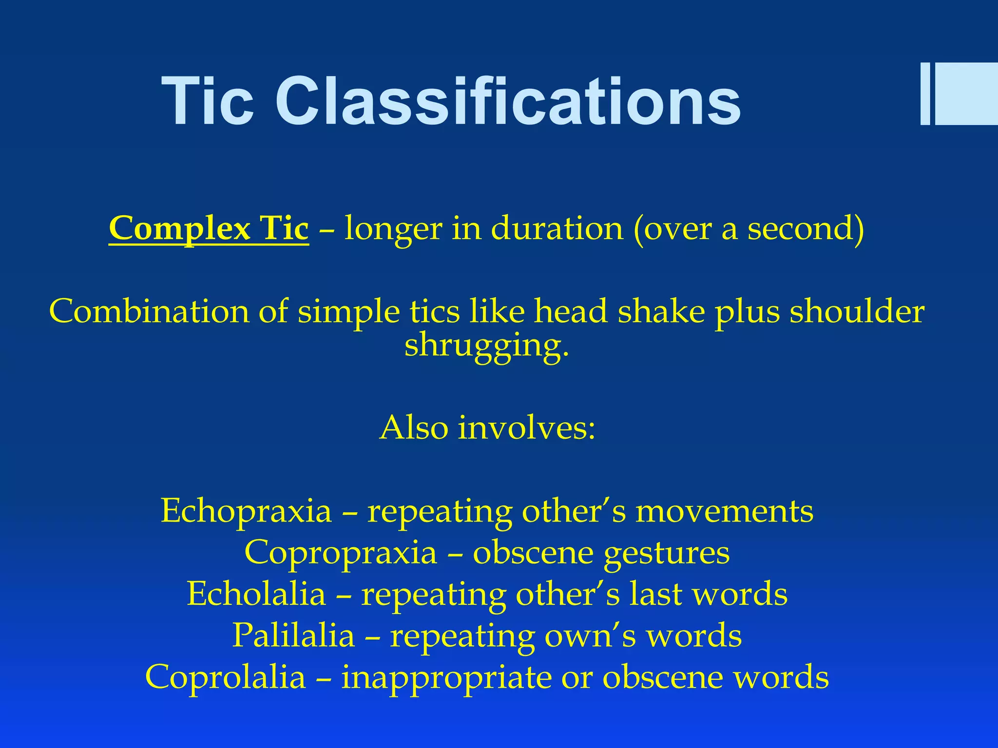 Tourette's Disorder | PPTX | Brain and Nervous System Disorders ...