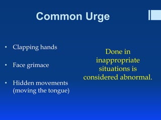 Tourette's Disorder | PPTX | Brain and Nervous System Disorders ...
