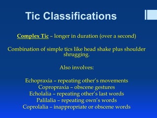 Tourette's Disorder | PPTX | Brain and Nervous System Disorders ...