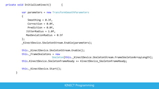 4 track kinect@Bicocca - skeletal tracking | PPT