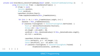 4 track kinect@Bicocca - skeletal tracking | PPT