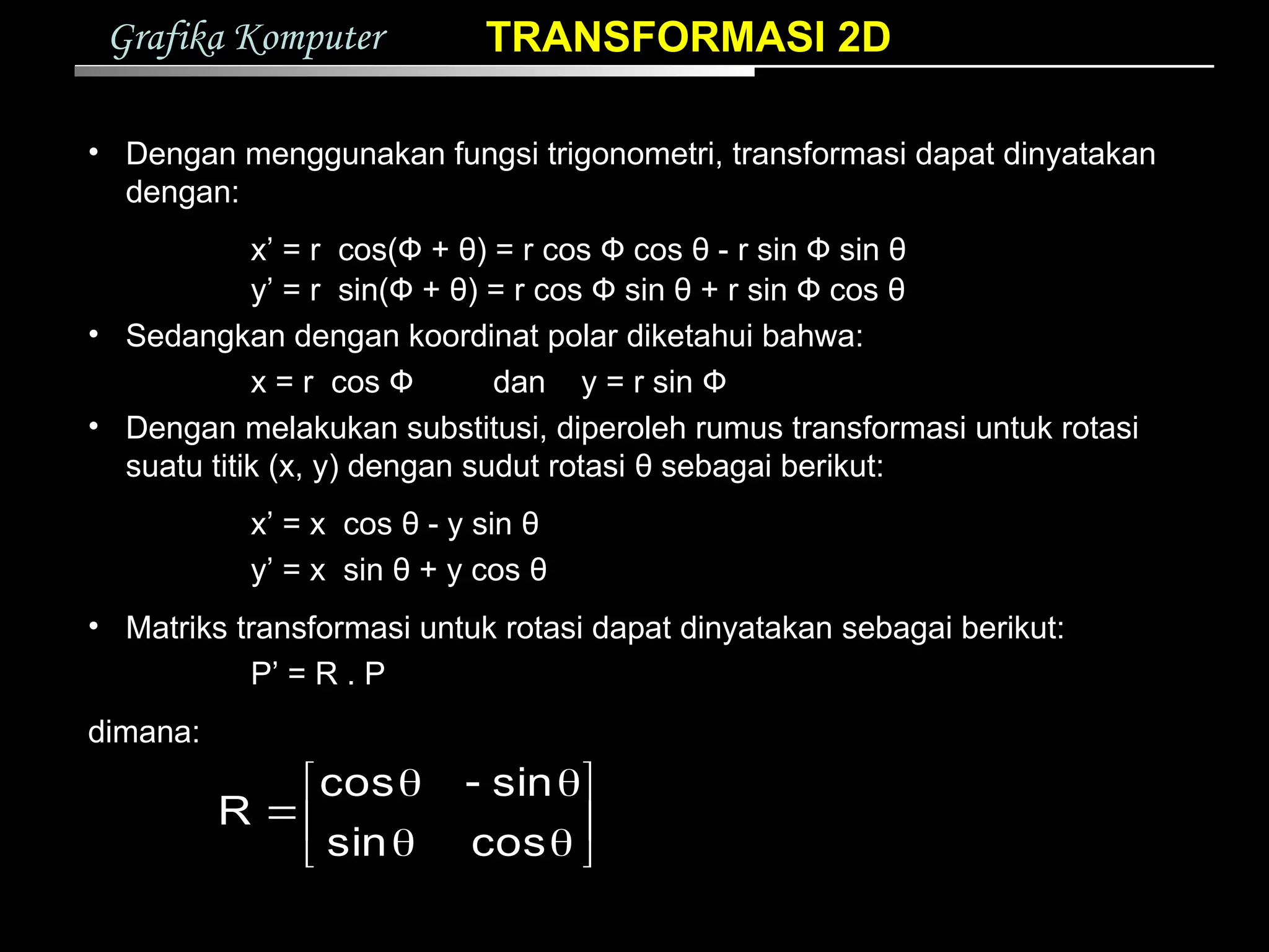 transformasi sederhana kelas 12 semoga bermanfaat | PPT